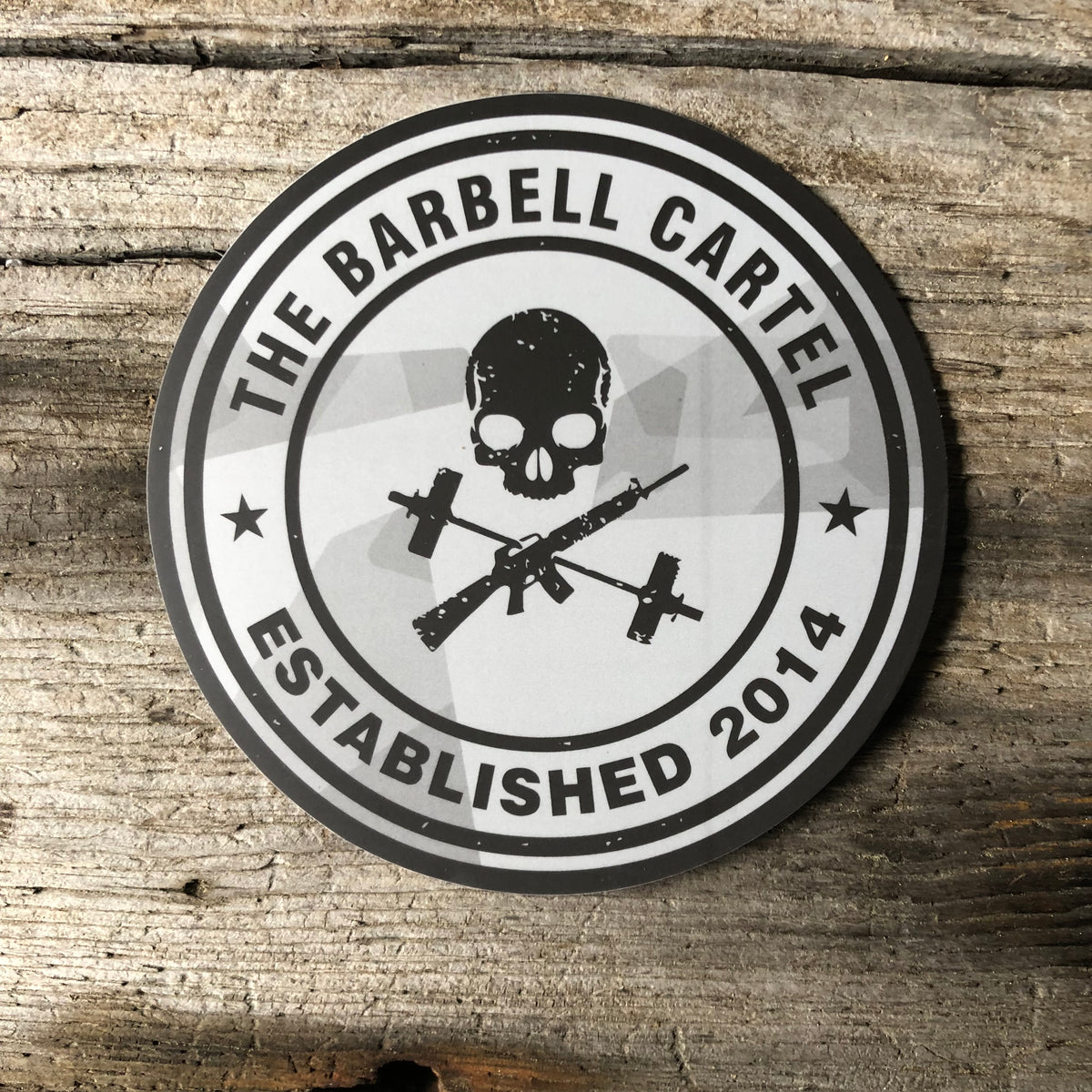 4x4 Circle Logo Sticker - Gray Camo– The Barbell Cartel